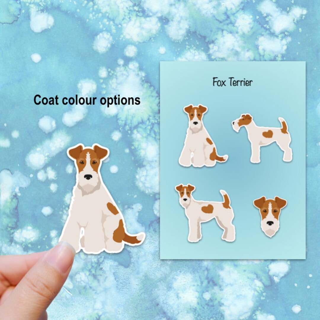 Wire Fox Terrier Vinyl Sticker Set - Etsy