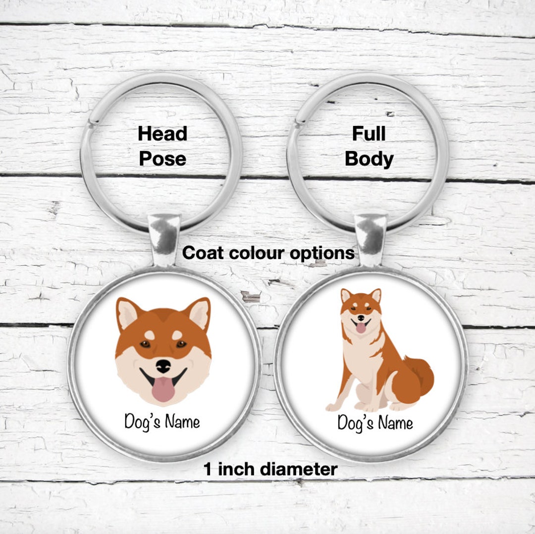 Shiba Inu Keychain Personalized - Etsy