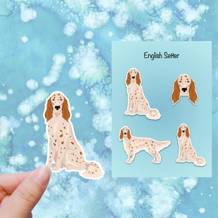 English Setter Vinyl Sticker Set - Etsy