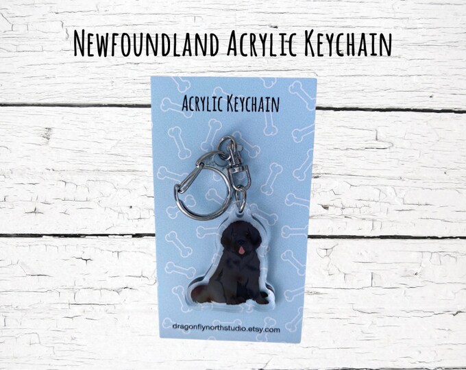 Newfoundland Memorial Key Chain, Pet Memorial Key Chain, Newfie Key ...