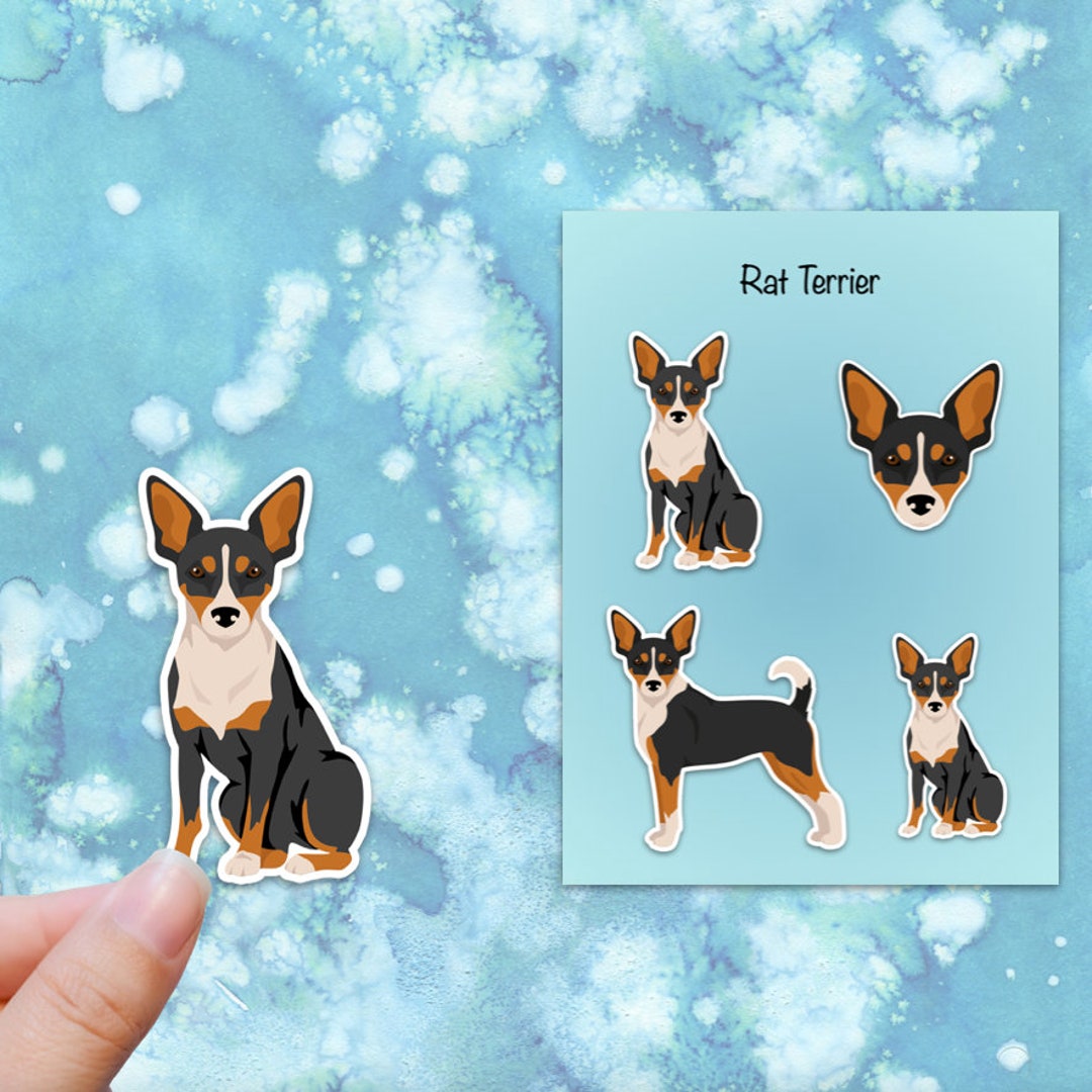 Rat Terrier Vinyl Sticker Set - Etsy