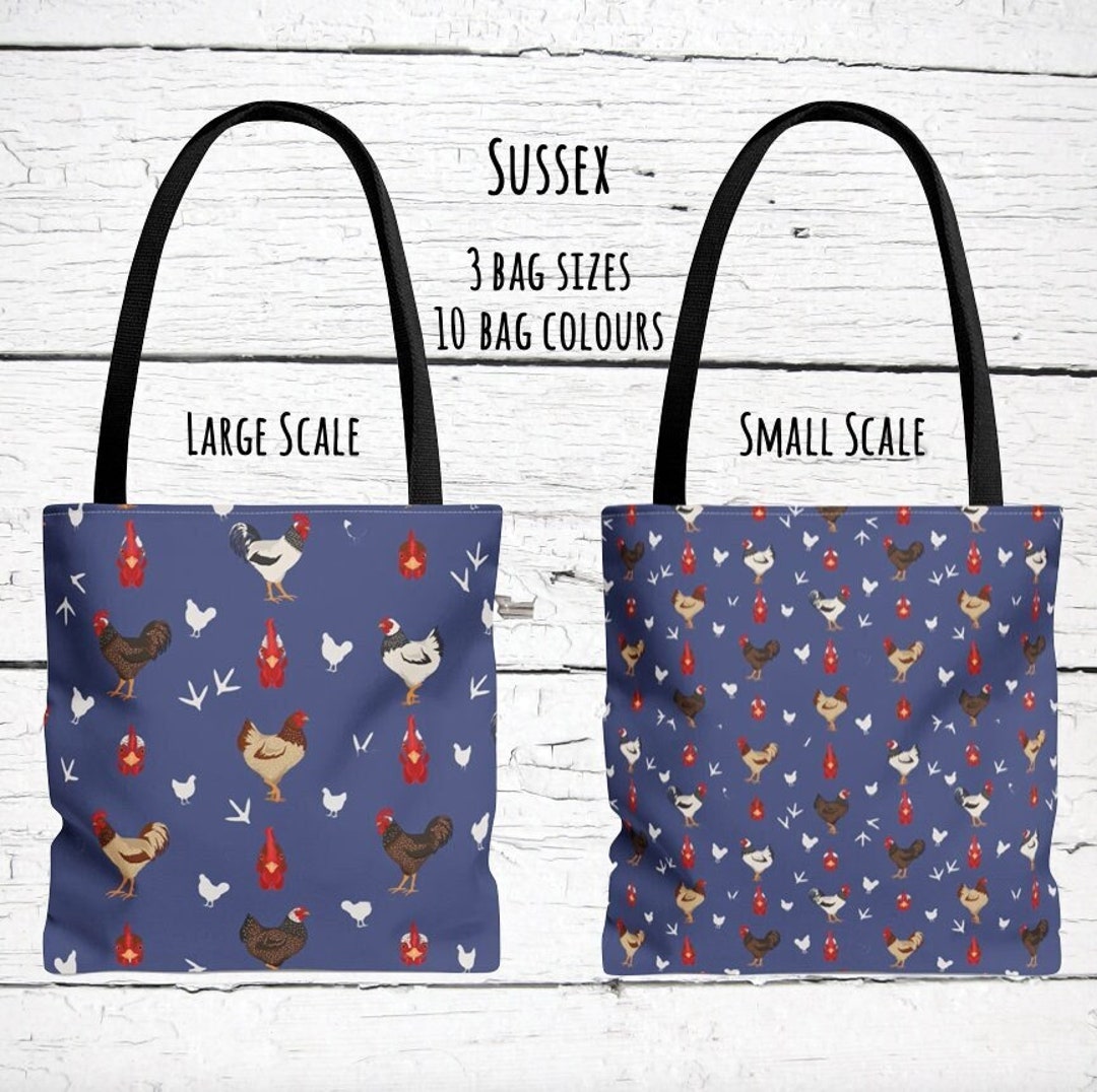 Sussex Chicken Pattern Tote Bag Chicken Tote Bag Farm Animal Carry Bag ...