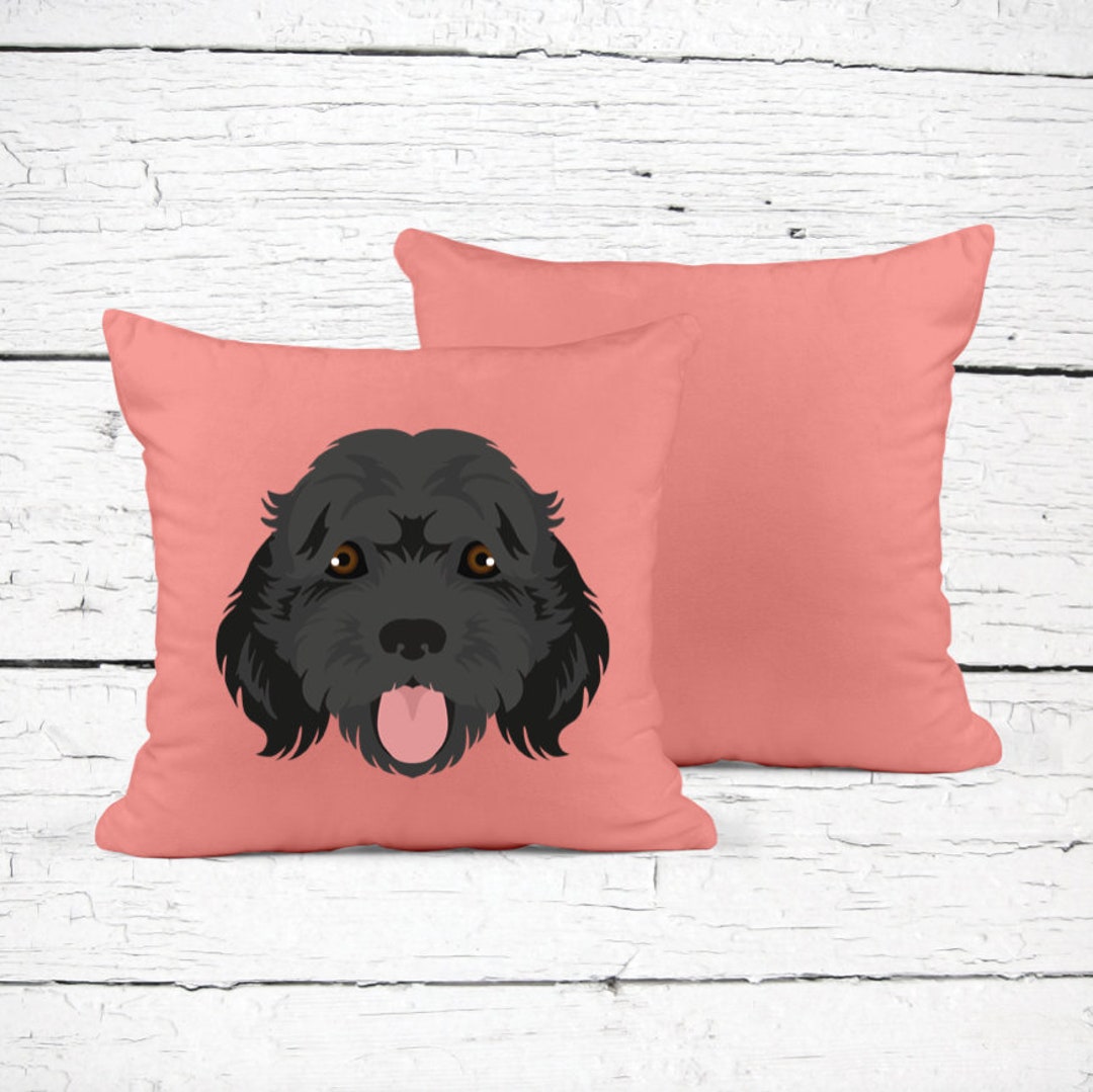 Cockapoo cocker Spaniel/poodle Mix 14x14 Faux Suede Pillow, Pillow and ...
