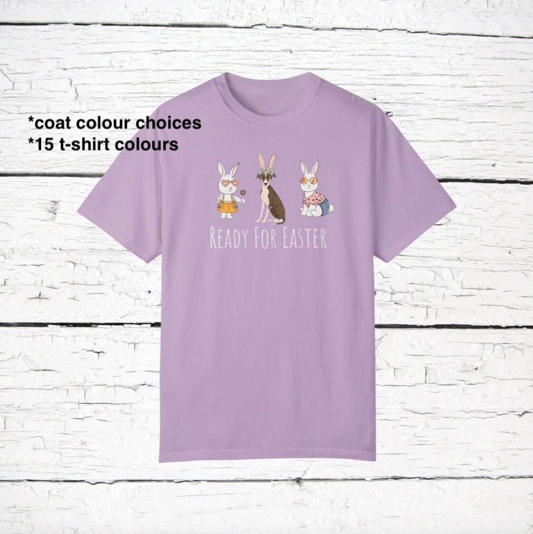 Greyhound ready for Easter 100% Cotton Unisex T-shirt - Etsy