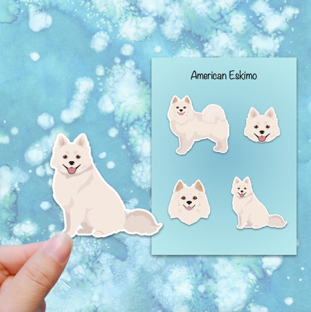 American Eskimo Vinyl Sticker Set - Etsy