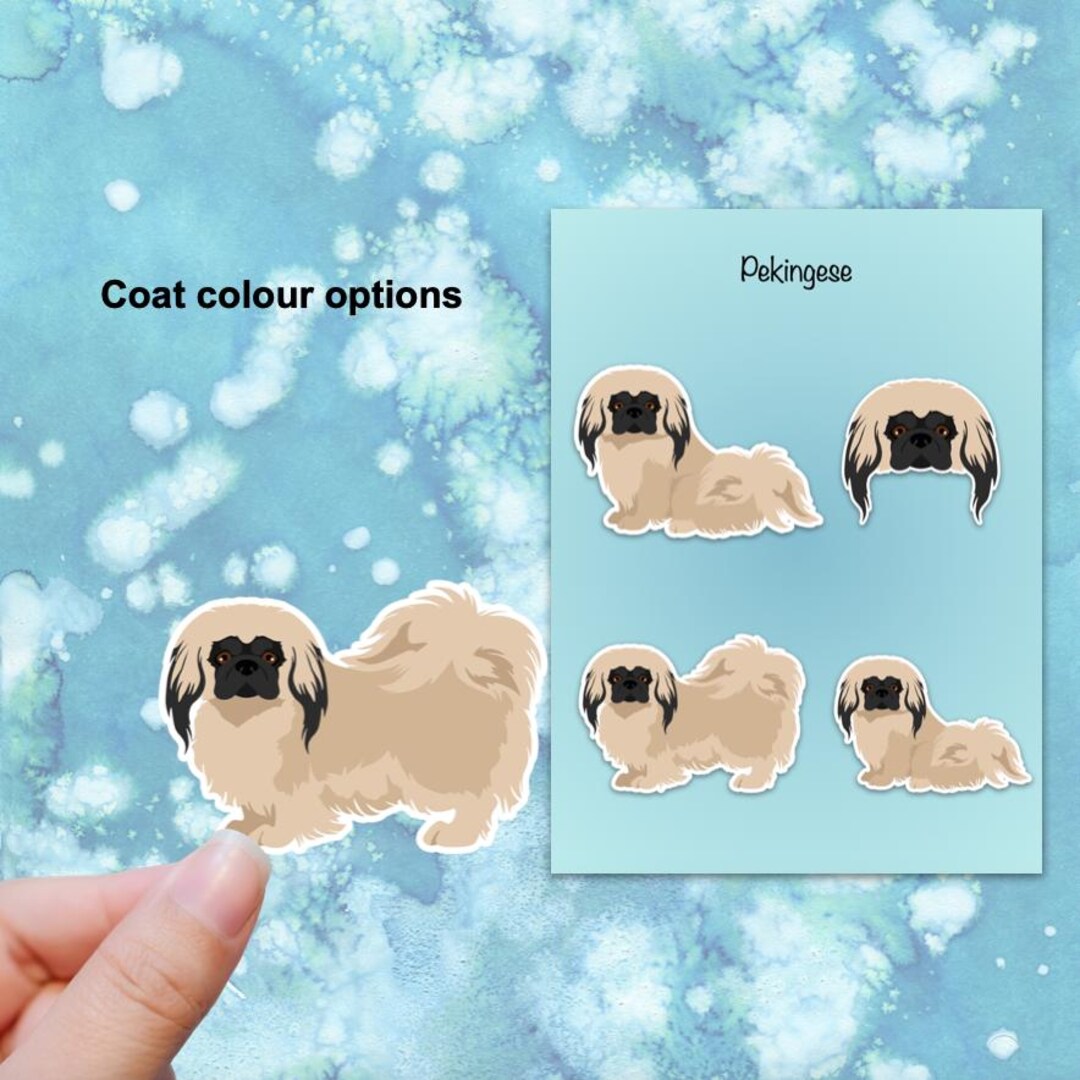 Pekingese Vinyl Sticker Set - Etsy