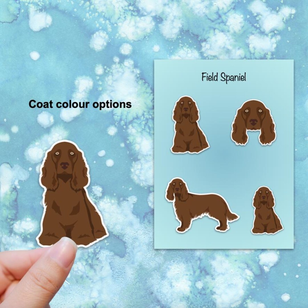 Field Spaniel Vinyl Sticker Set - Etsy