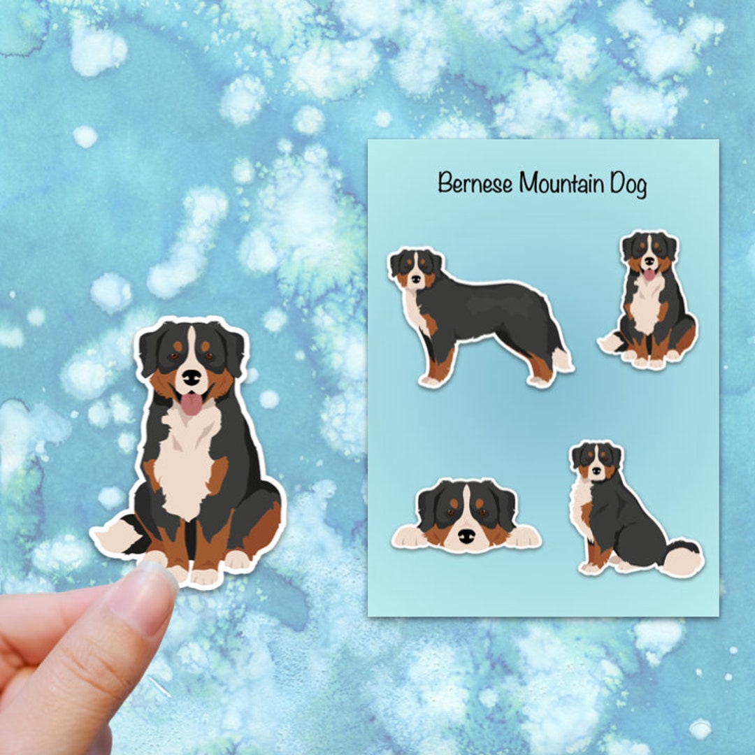 Bernese Mountain Dog Vinyl Sticker Set - Etsy