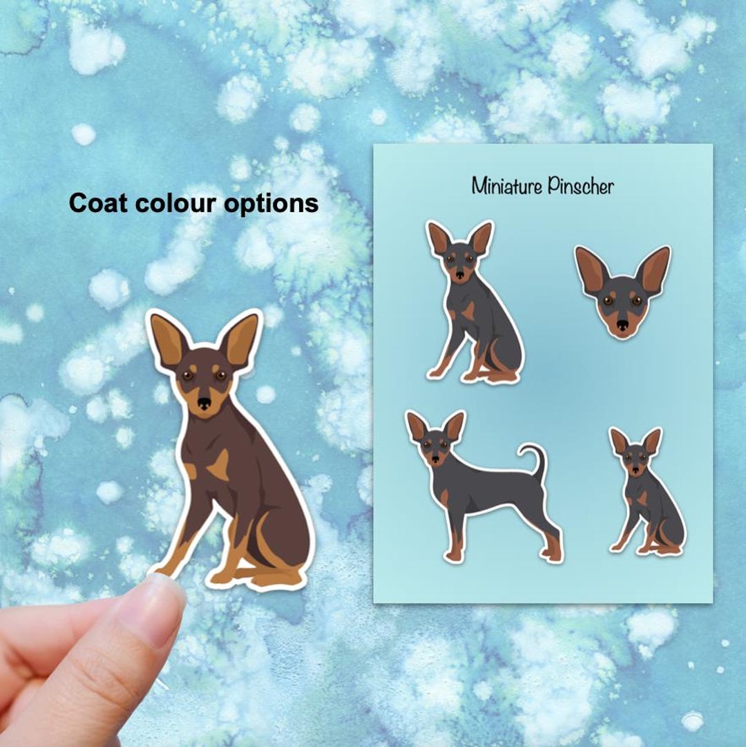 Miniature Pinscher Vinyl Sticker Set - Etsy