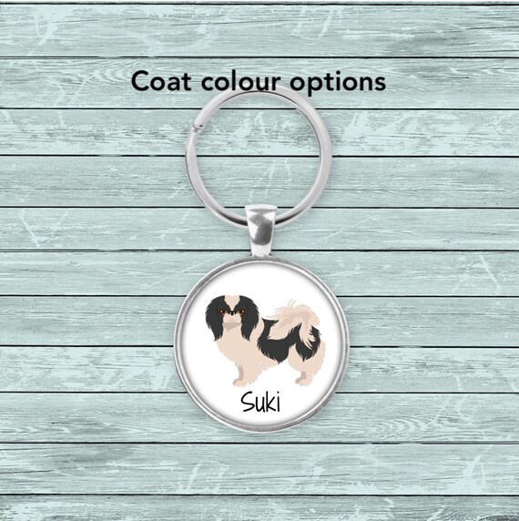 Japanese Chin Keychain Personalized - Etsy