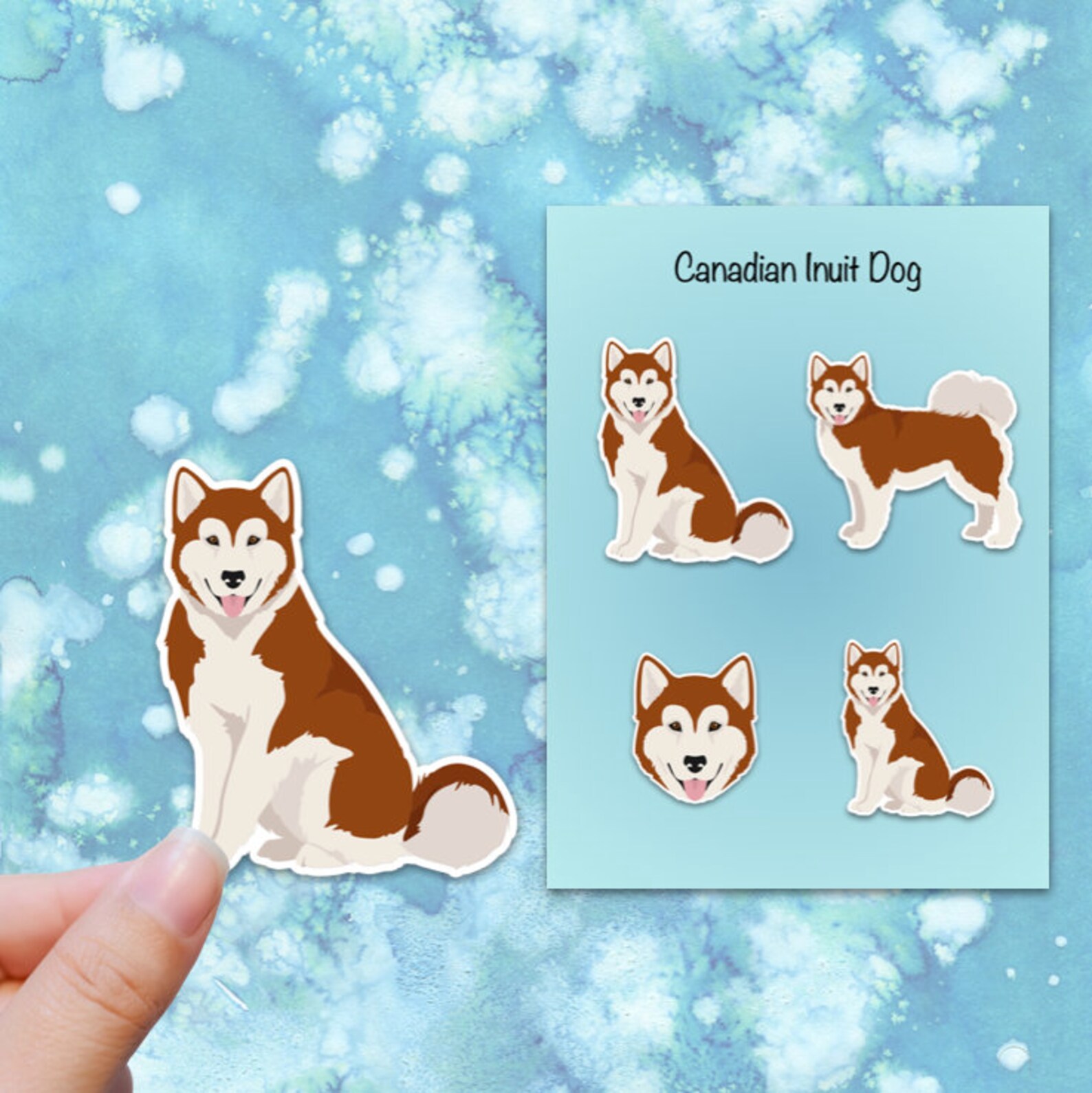 Canadian Inuit Dog Vinyl Sticker Set - Etsy