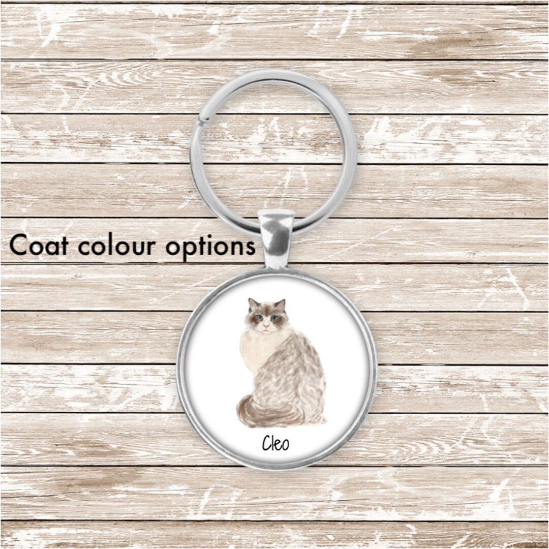 Ragdoll Cat Keychain Personalized - Etsy