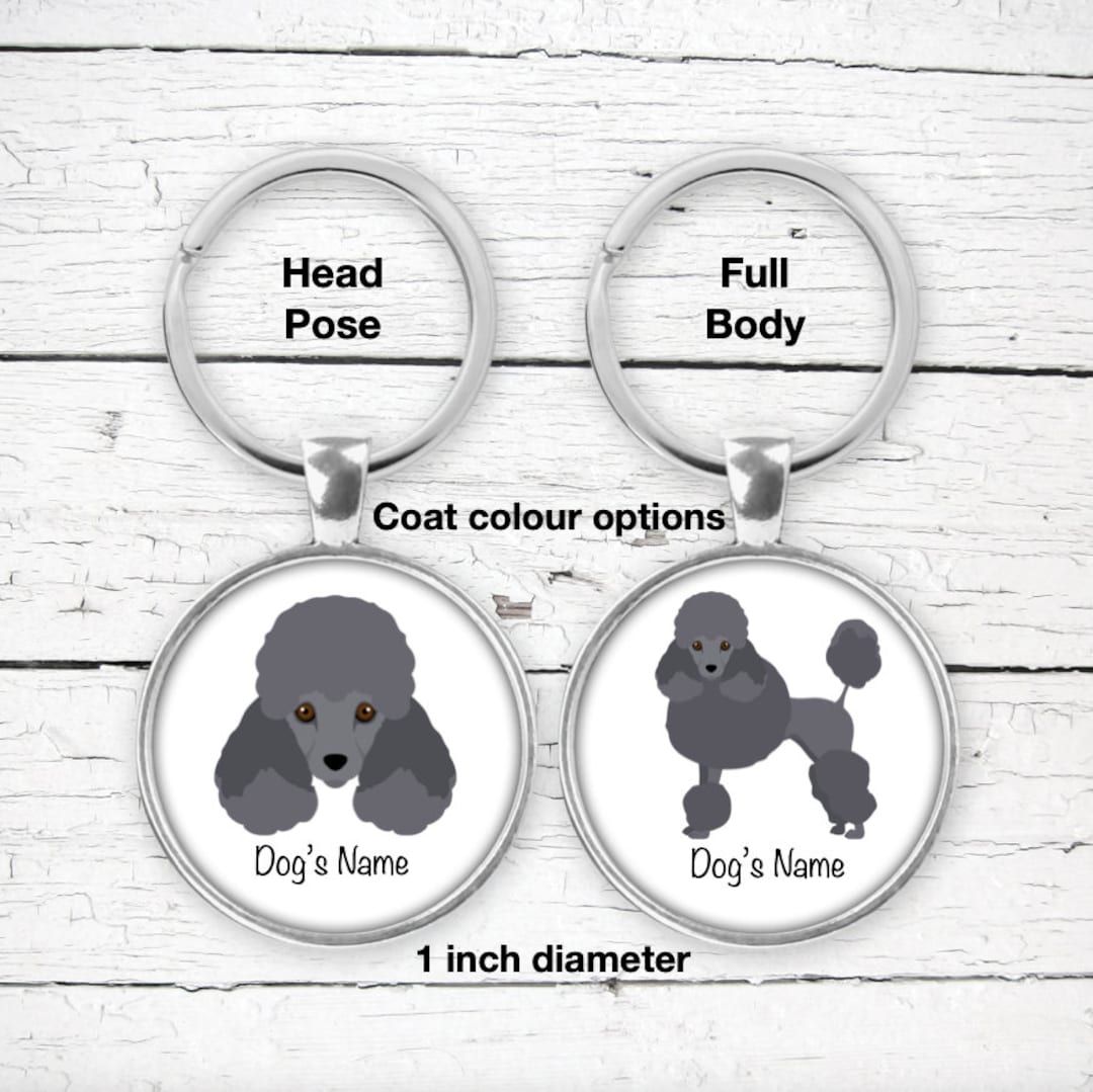 Miniature Poodle show Clip Keychain Personalized - Etsy Canada