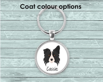 Border Collie Keychain - Etsy