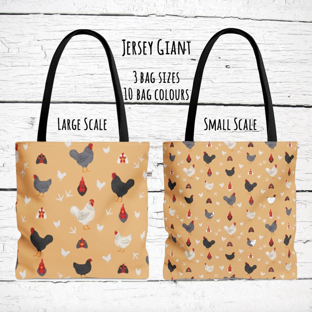 Jersey Giant Chicken Pattern Tote Bag Chicken Tote Bag Farm Animal ...