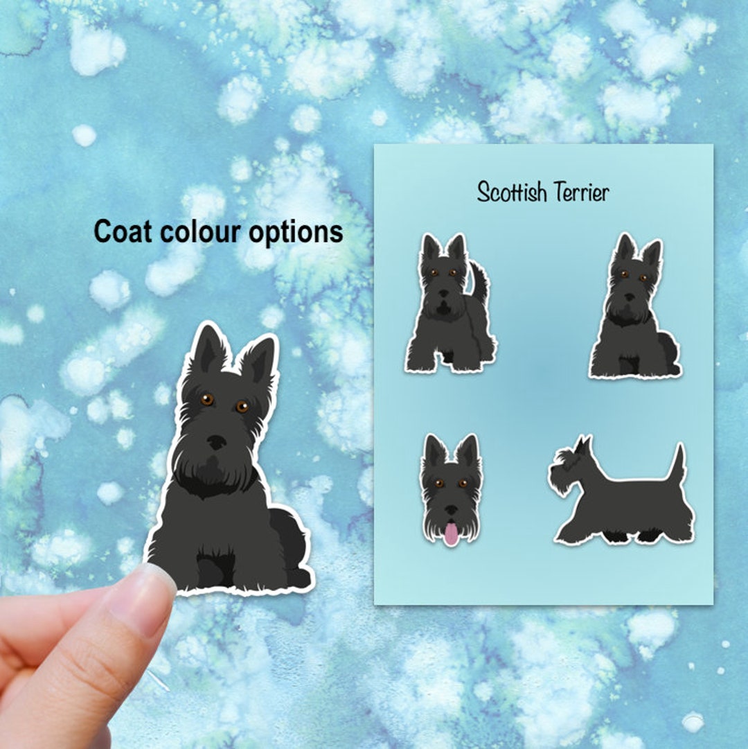 Scottish Terrier Vinyl Sticker Set - Etsy
