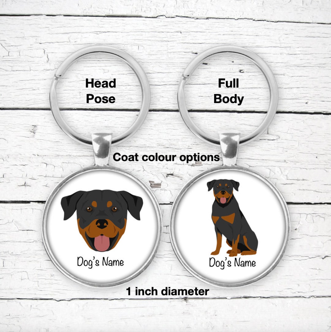 Rottweiler Keychain Personalized - Etsy