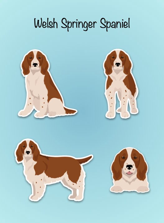 Welsh Springer Spaniel Vinyl Sticker Set - Etsy