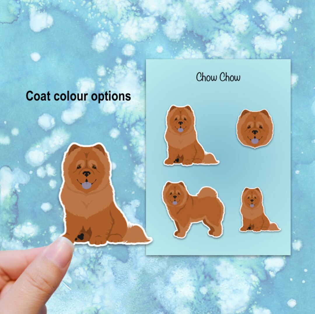 Chow Chow Vinyl Sticker Set - Etsy