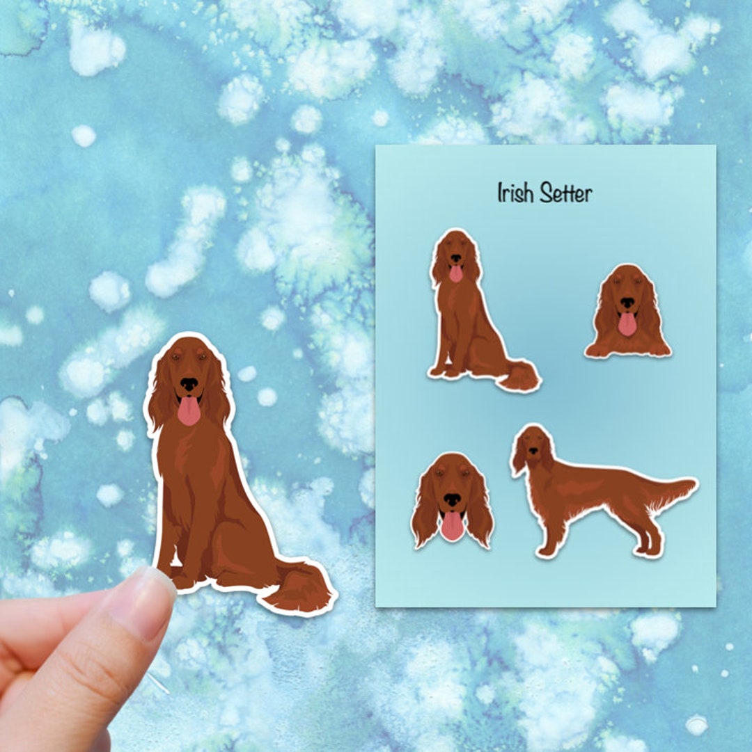 Irish Setter Vinyl Sticker Set - Etsy