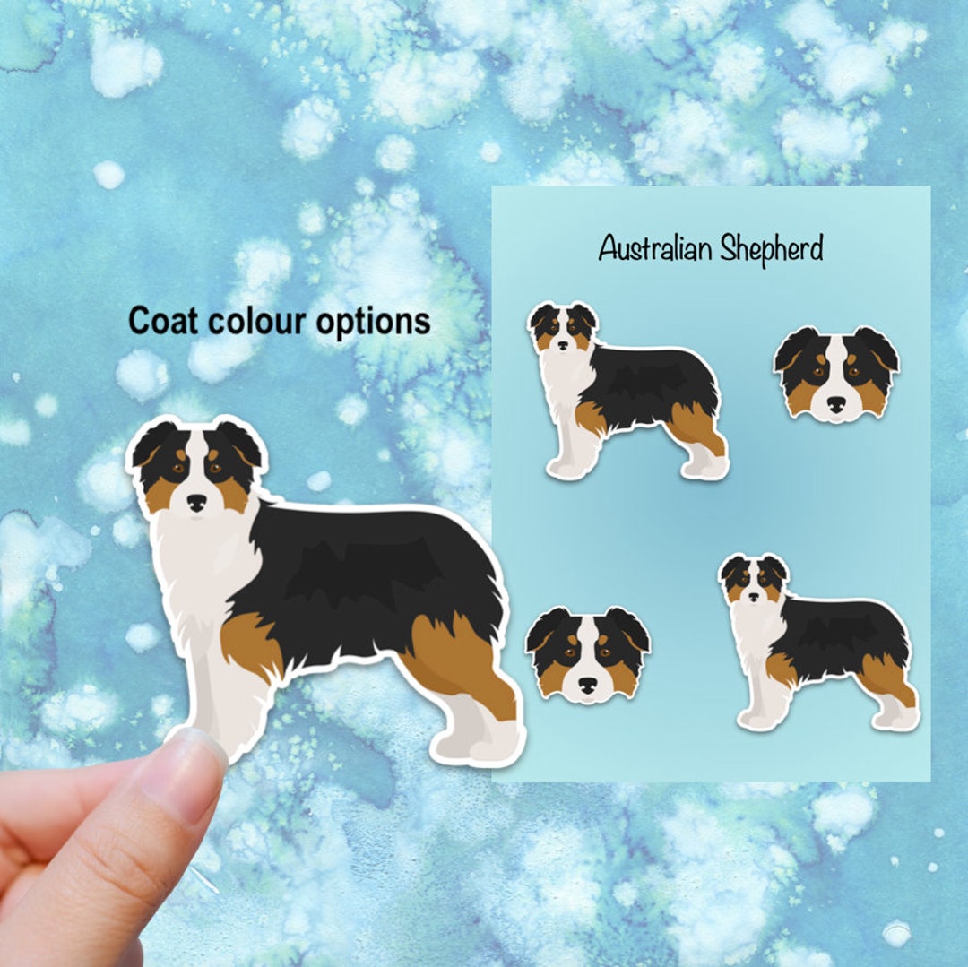 Australian Shepherd Vinyl Sticker Set - Etsy
