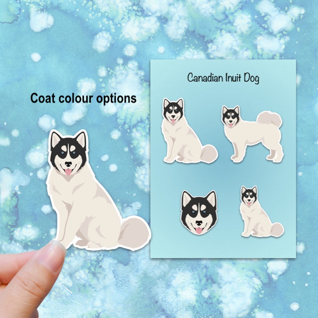 Canadian Inuit Dog Vinyl Sticker Set - Etsy