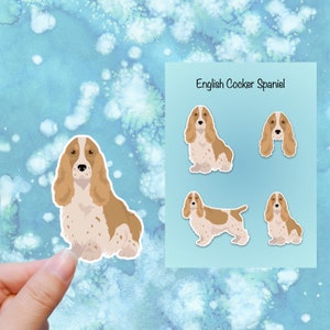 English Cocker Spaniel Vinyl Sticker Set - Etsy