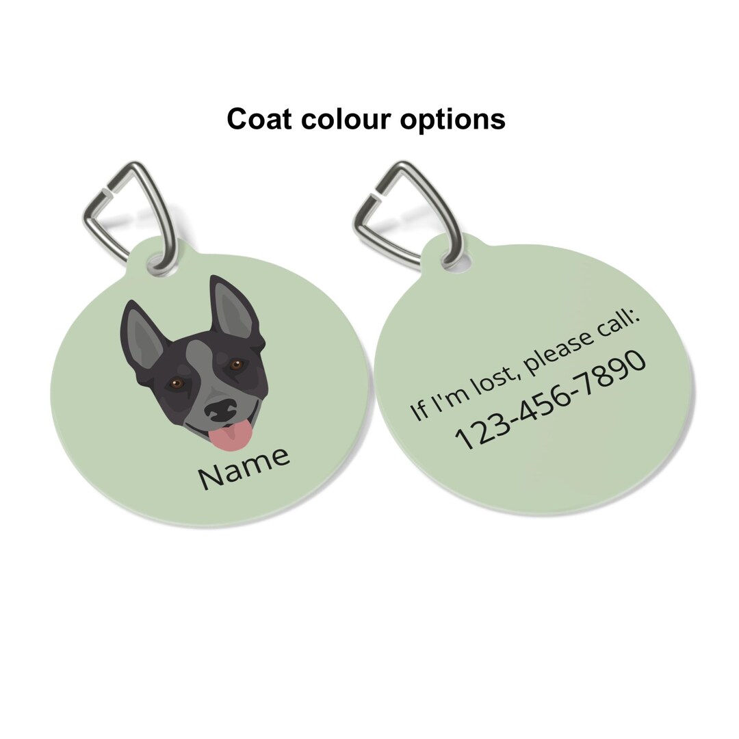 Australian Stumpy Tail Cattle Dog ID Tag Personalized - Etsy