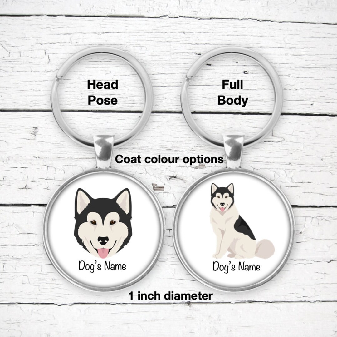 Canadian Inuit Dog Keychain Personalized canadian Eskimo Dog - Etsy