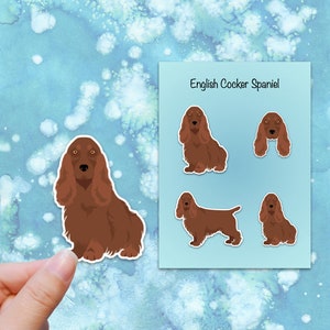 English Cocker Spaniel Vinyl Sticker Set - Etsy