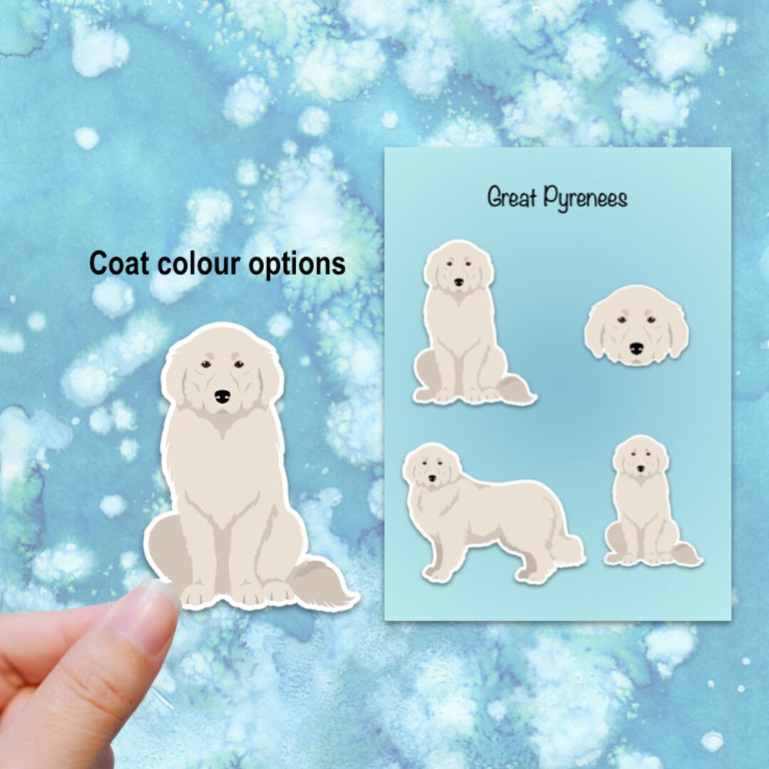 Great Pyrenees Vinyl Sticker Set - Etsy