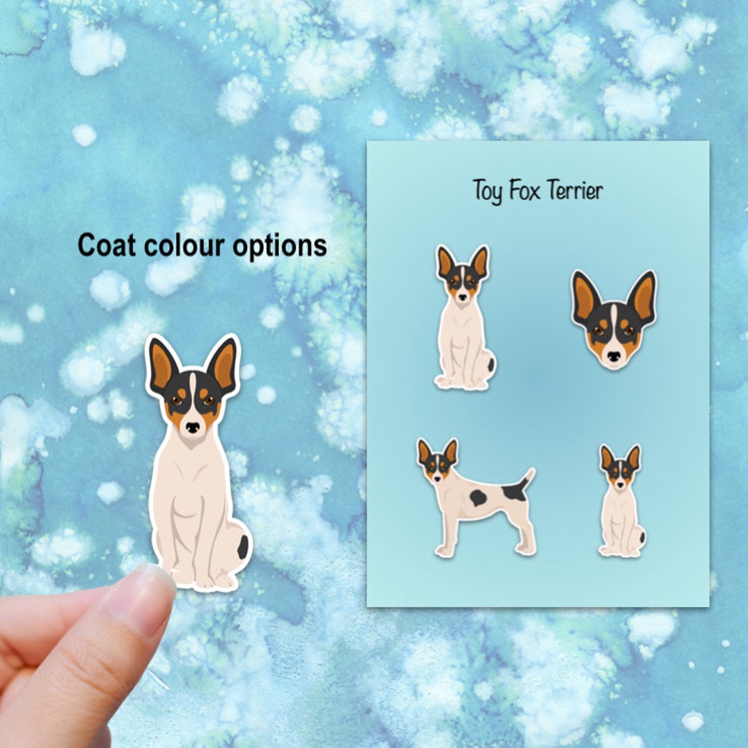 Toy Fox Terrier Vinyl Sticker Set - Etsy