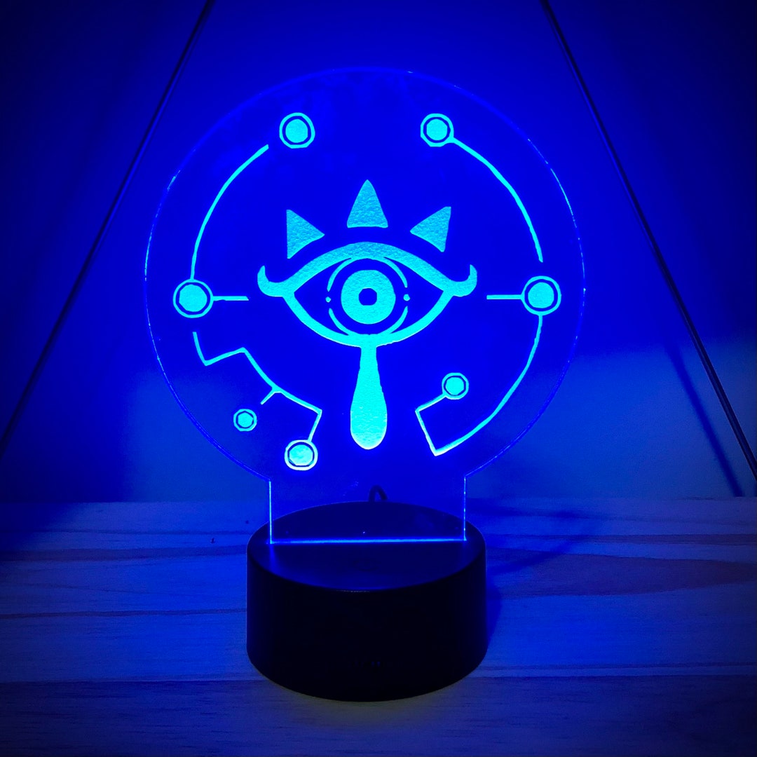 Legend of Zelda Crest of the Sheikah Eye Color-changing LED Lamp - Etsy