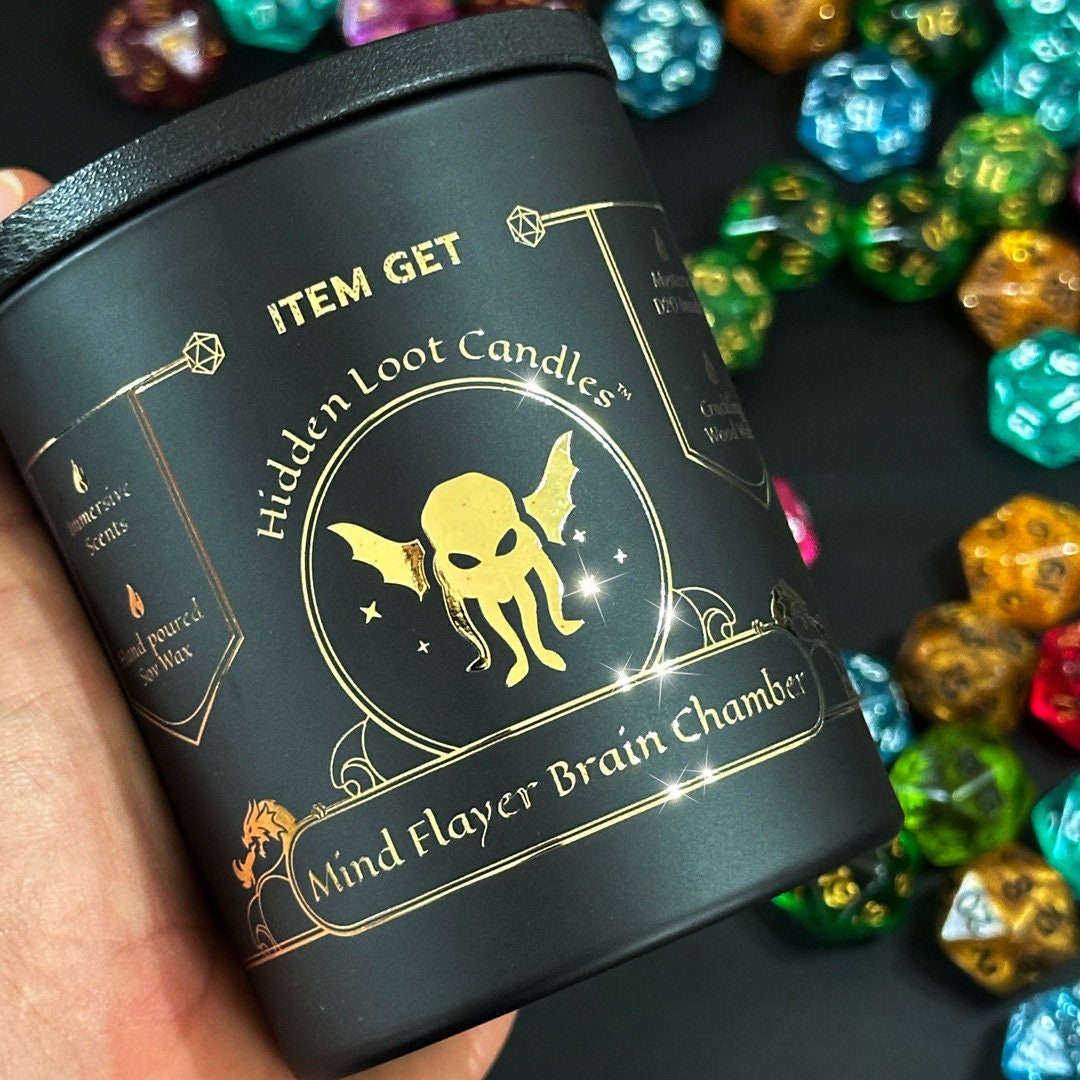 Mind Flayer Brain Chamber Scented Crackling Wood Wick Hidden Loot D20 ...