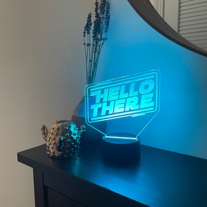 Star Wars Obi-wan Hello There Jedi Color-changing LED Lamp With Remote ...