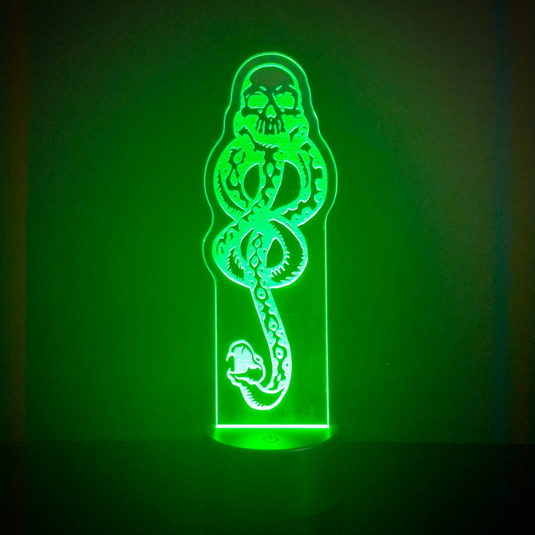 Evil Dark Wizard Skull Serpent Snake Magic Symbol Color-changing LED ...