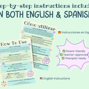 Bilingual Token Board | ABA Behavior Chart, Speech Therapy (printable ...