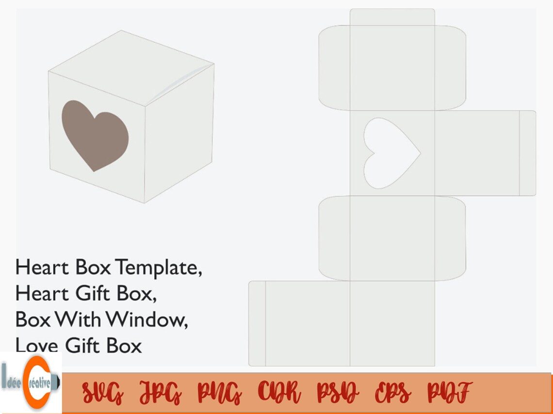 Box Template SVG Classic Box Template SVG Love Rectangular | Etsy
