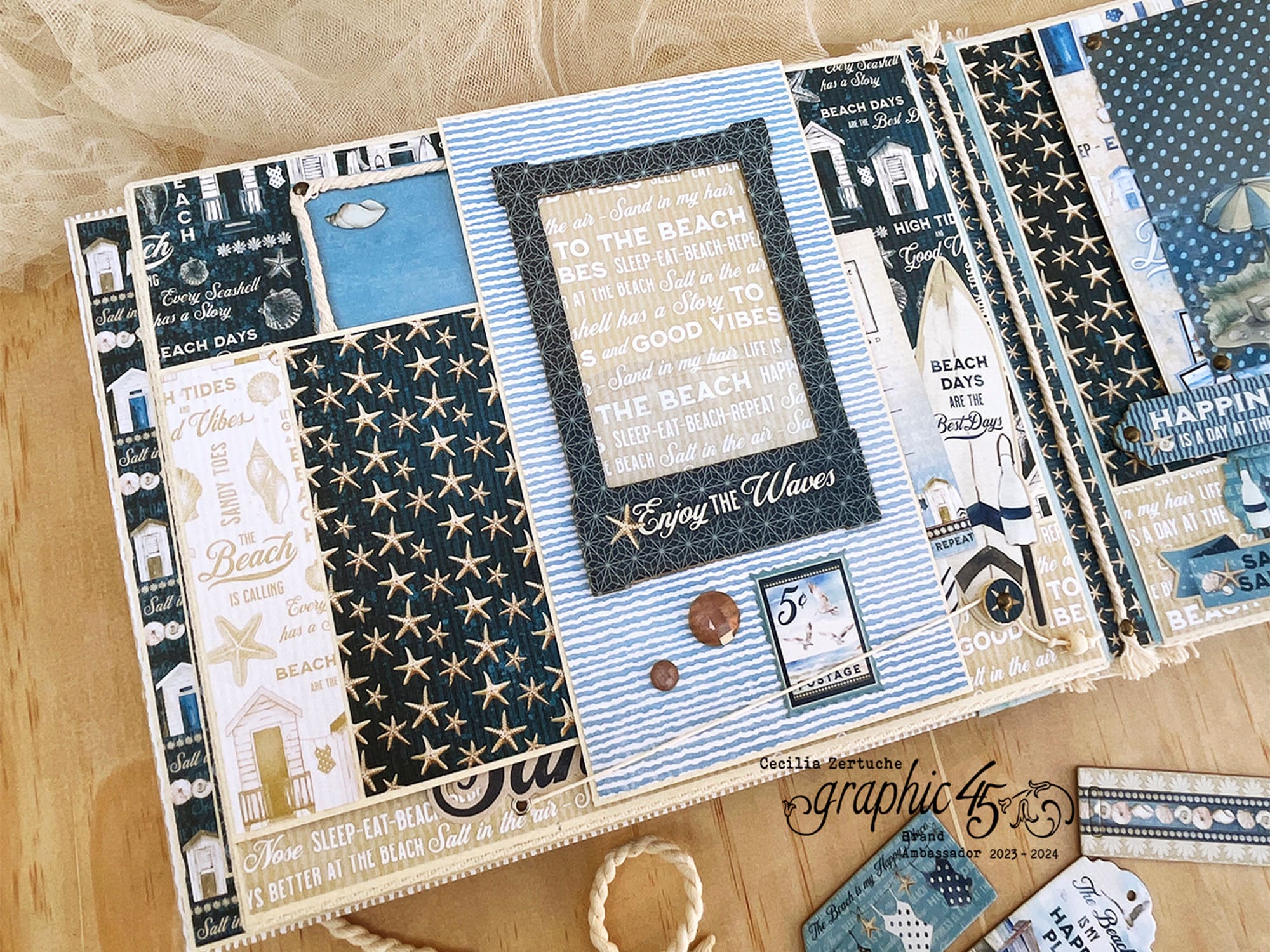 The Beach is Calling | Graphic 45. Beach Themed Album Tutorial. Summer ...