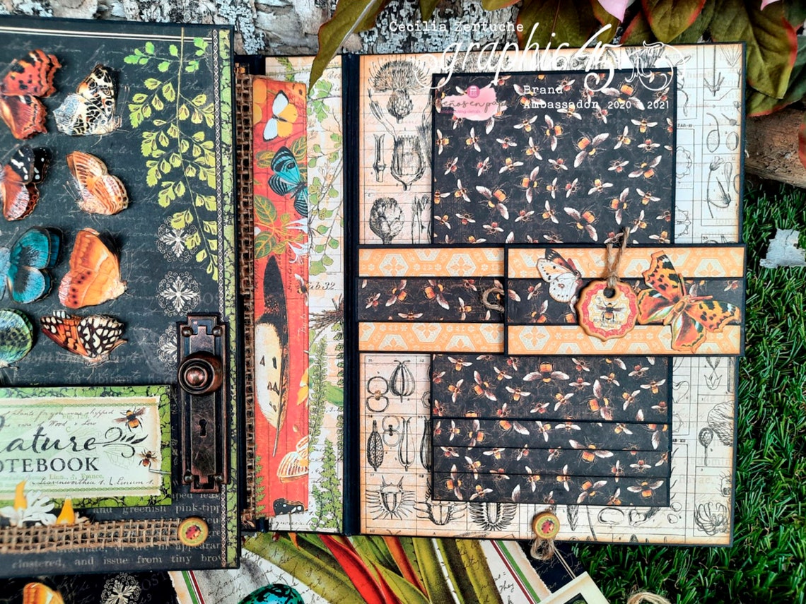 Mini Album Tutorial Graphic 45 Nature Notebook Photofolio - Etsy