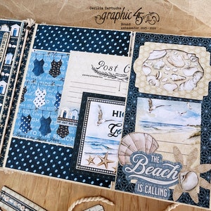 The Beach is Calling | Graphic 45. Beach Themed Album Tutorial. Summer ...