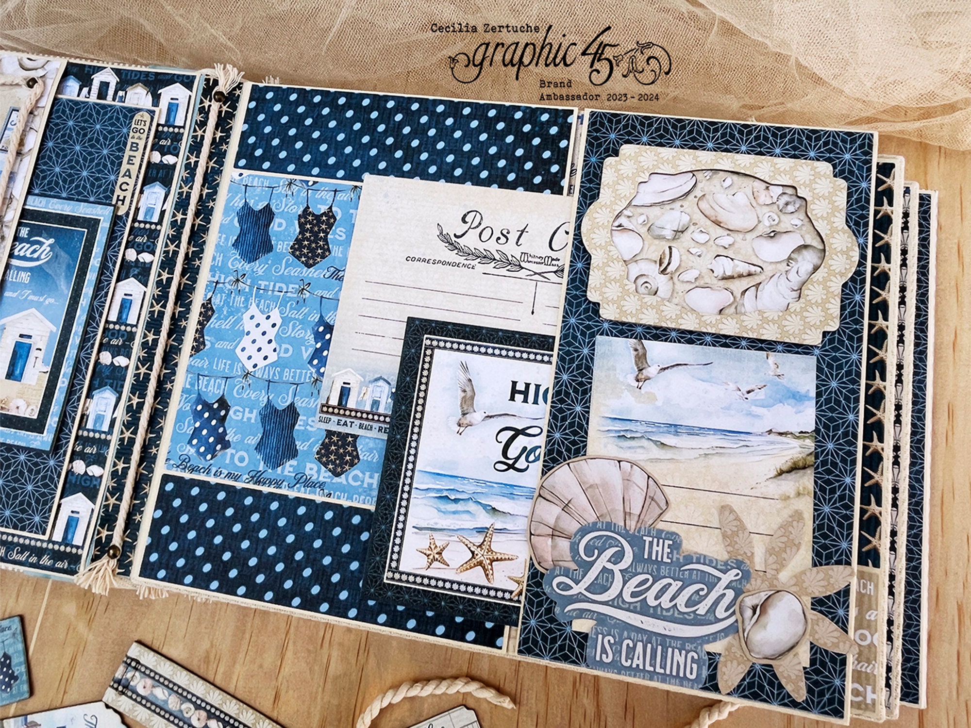 The Beach is Calling | Graphic 45. Beach Themed Album Tutorial. Summer ...