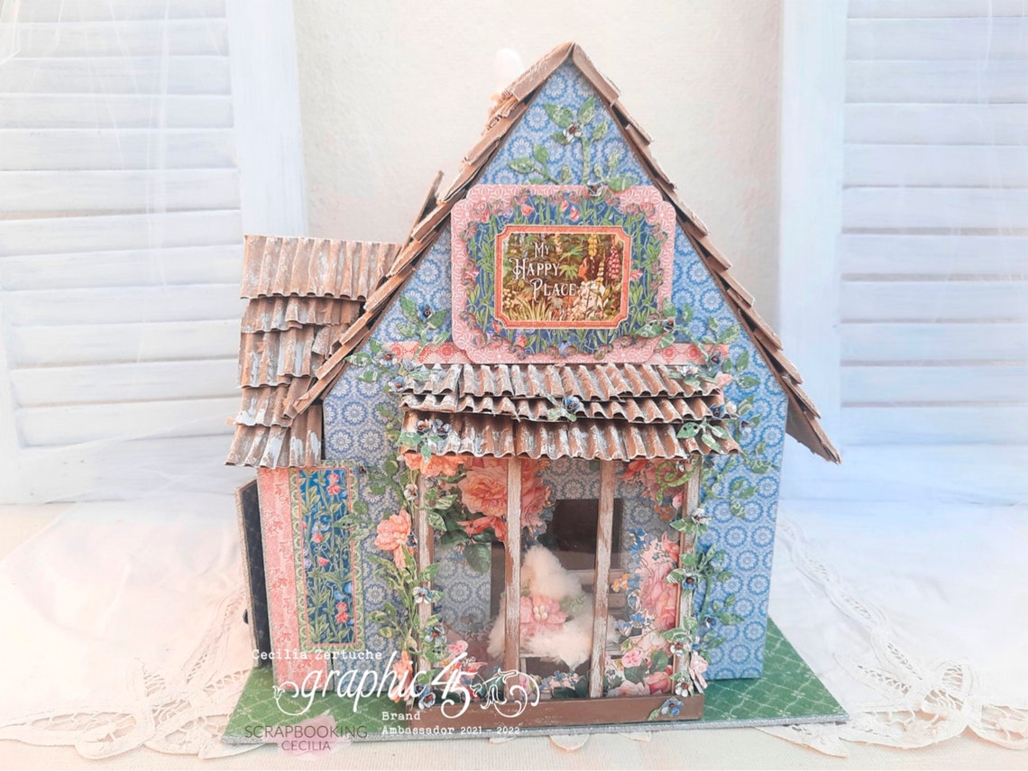 Scrapbook VIDEO TUTORIAL. Graphic 45 Cottage Life. A House - Etsy