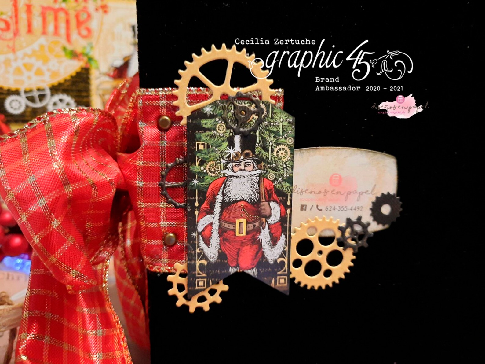 Mini-album Tutorial, Graphic 45- Christmas Time | Scrapbooking Cecilia ...
