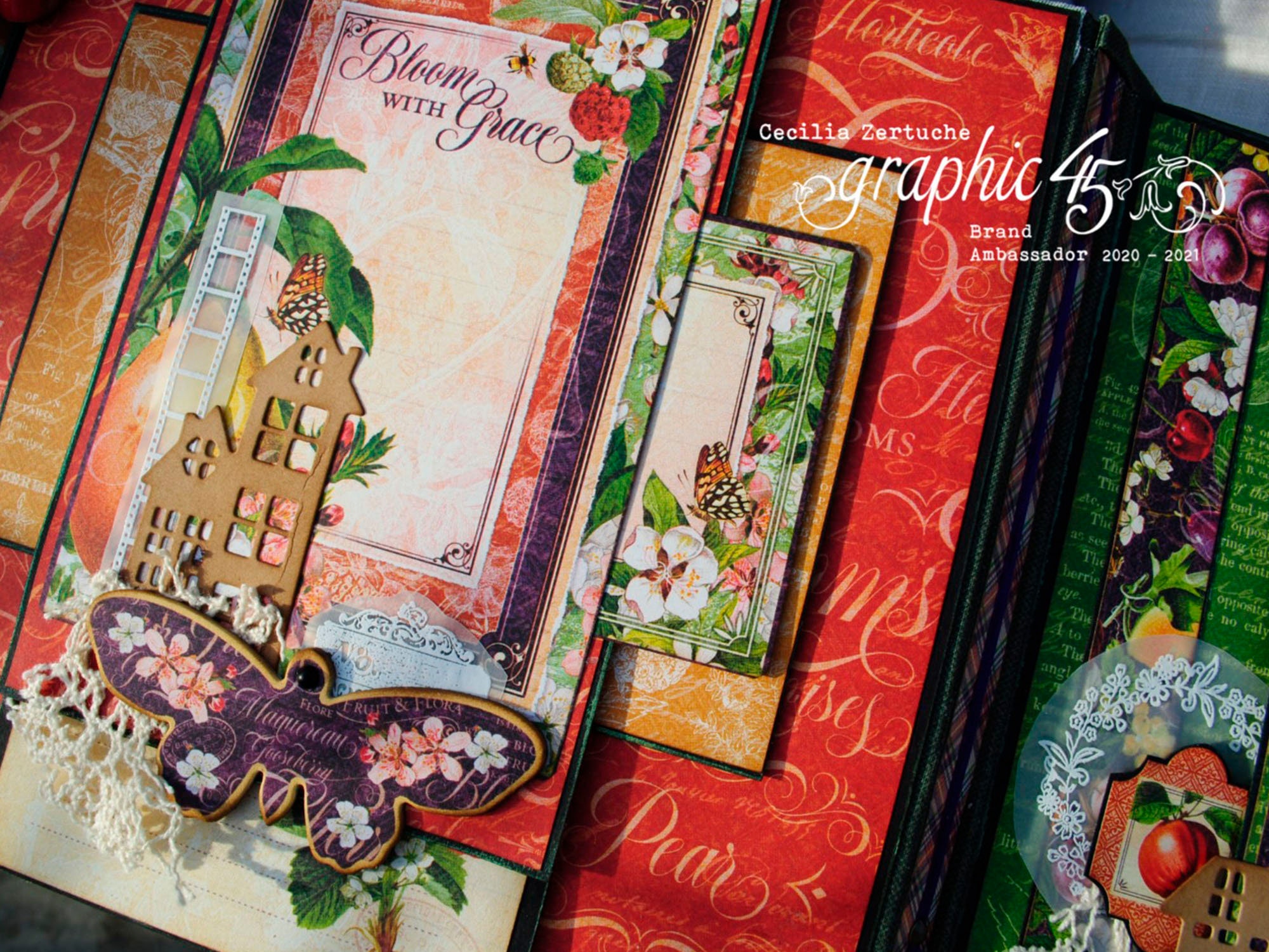 Mini Album Tutorial Graphic 45 Fruit & Flora Album and Shop - Etsy