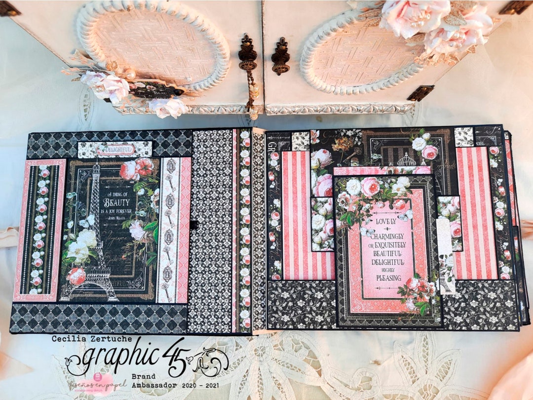 Mini Album Tutorial, Graphic 45, Elegance, PDF Includes the Album and ...