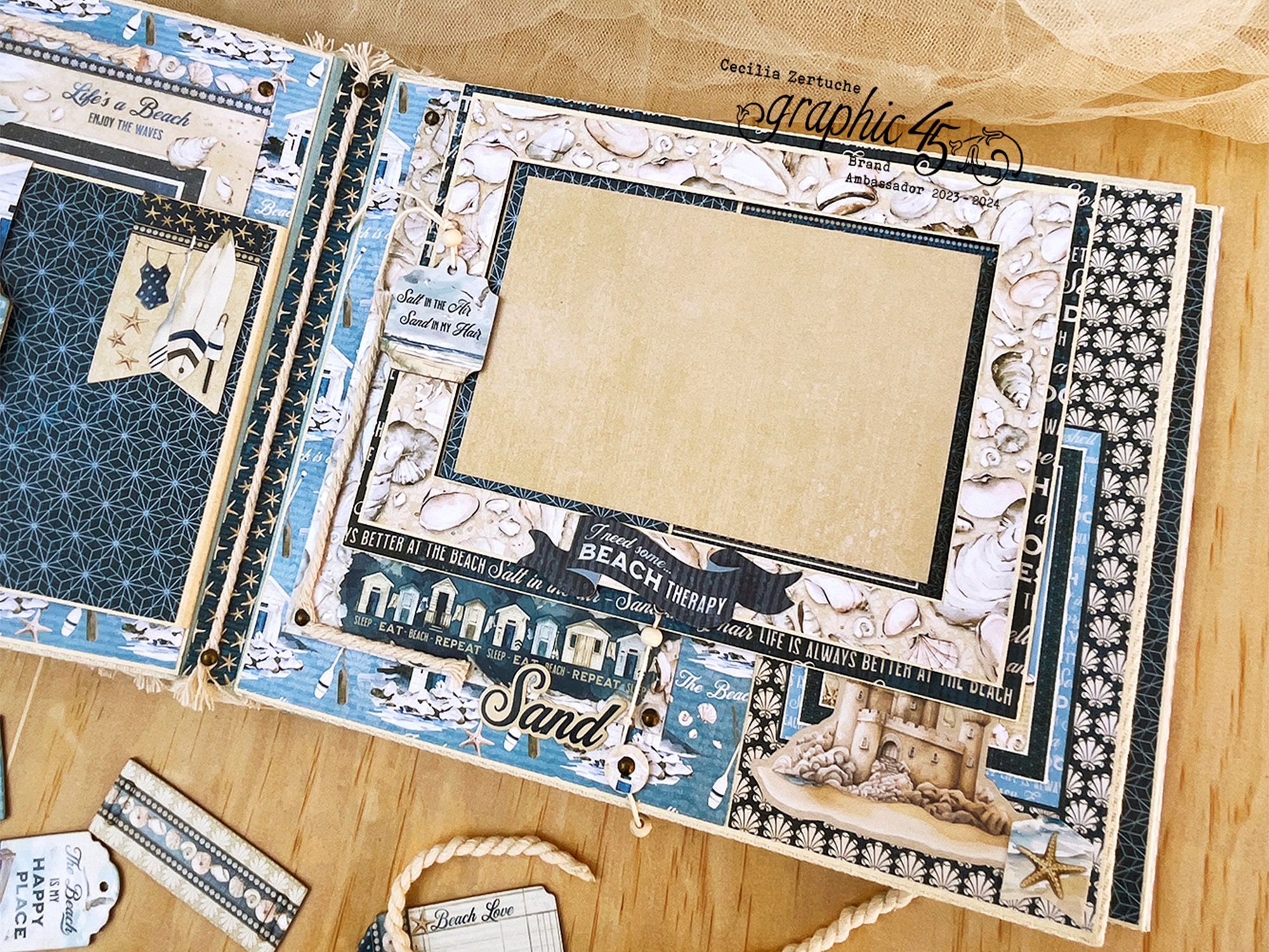 The Beach is Calling | Graphic 45. Beach Themed Album Tutorial. Summer ...