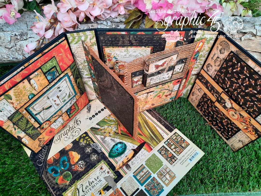 Mini Album Tutorial, Graphic 45, Nature Notebook Photofolio ...