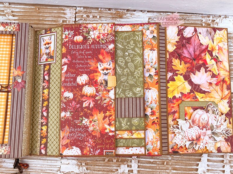 Autumn Greetings | Graphic 45. Autumn Themed Trifold Album Tutorial ...