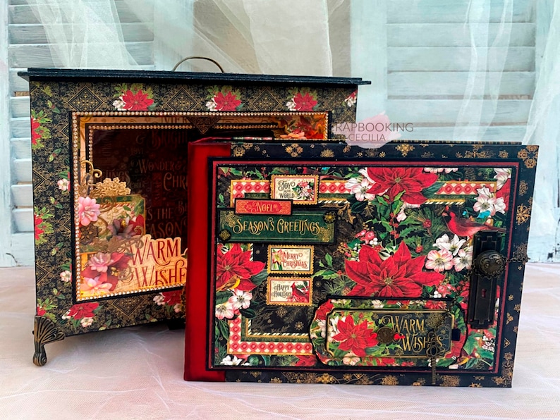 Christmas Mini-album Tutorial Warm Wishes by Graphic 45 Video Tutorial ...